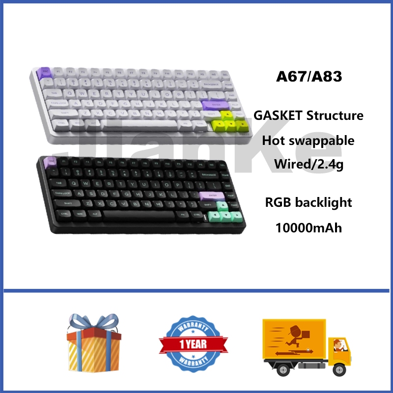 AESCO A67/A83 Wireless Magnetic Keyboard 75% Hot swappable RGB GASKET ...