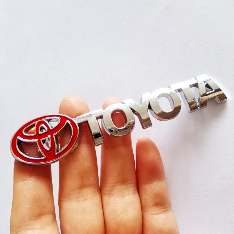 1 x Metal TOYOTA Letter Car Auto Decorative Emblem Badge Sticker Decal ...