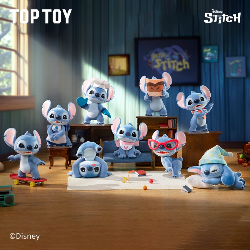 TOPTOY Disney "Hello, Stitch" Series Figures Blind Box Whole Set 8PCS ...