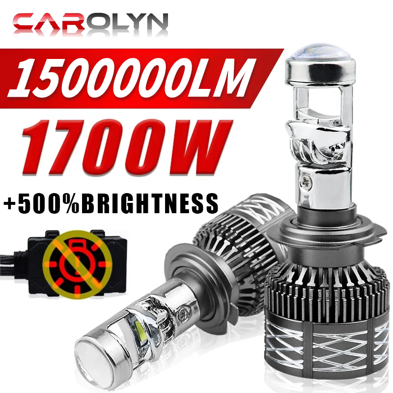 Bi LED H7 H4 Headlights Projector Lens 1500000LM H11 9005 HB3 9006 HB4 ...