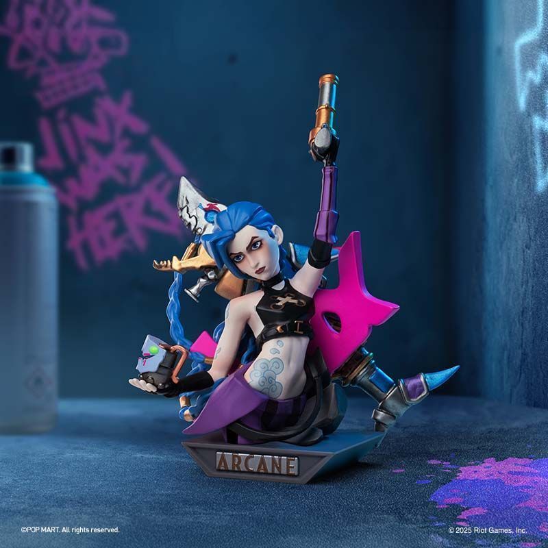 Original POP MART LEAGUE OF LEGENDS ARCANE Series Anime Action Figure ...