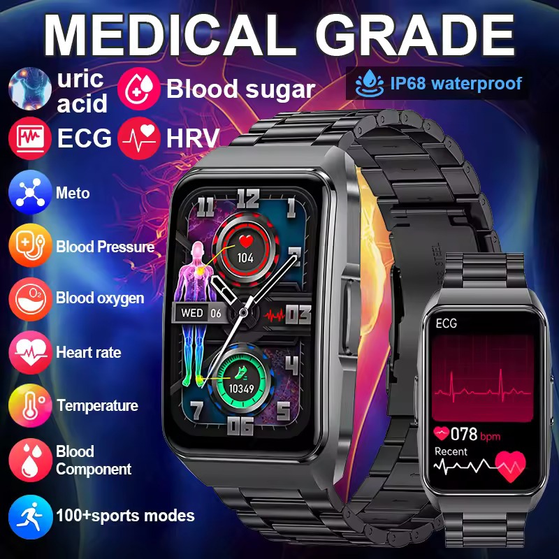 2025 New AI Diagnosis Smart Watch Blood Lipids Uric Acid Body ...