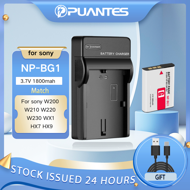 PUANTES NP-BG1 battery+single slot charger suitable for Sony W200 W210 ...