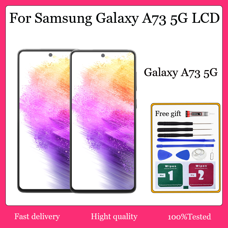Original AMOLED For Samsung Galaxy A73 5G LCD Display Touch Screen With ...