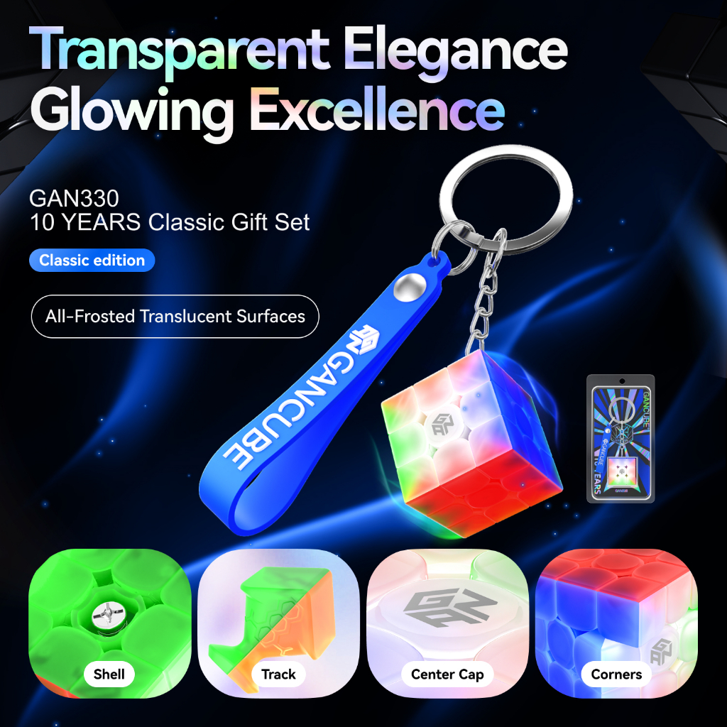 GAN 330 Cube Key Ring 3x3 Speed Cube Keychains Gan Mini Cube Toys Gift ...