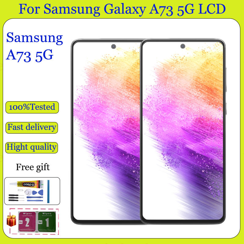 Original AMOLED For Samsung Galaxy A73 5G LCD Display Touch Screen With ...