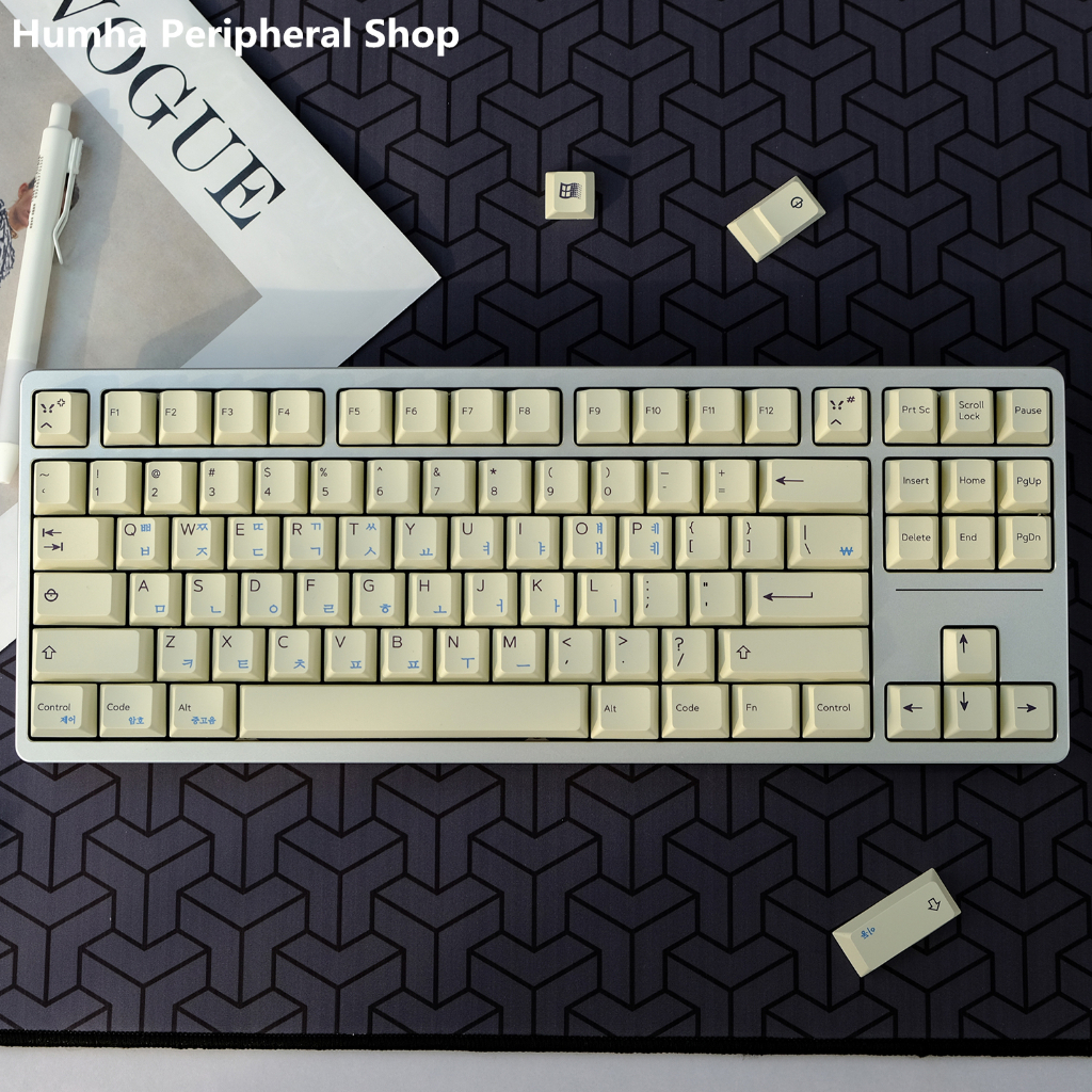 Humha Retro Korean keycap Retro keycap PBT material Dye-Sublimation Cherry profile Mechanical ...
