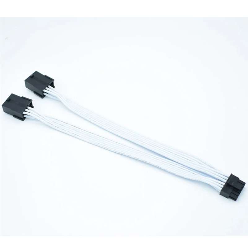 20cm White Dual PCIe 8 Pin to Mini 12 Pin Male GPU Power Adapter Cable ...