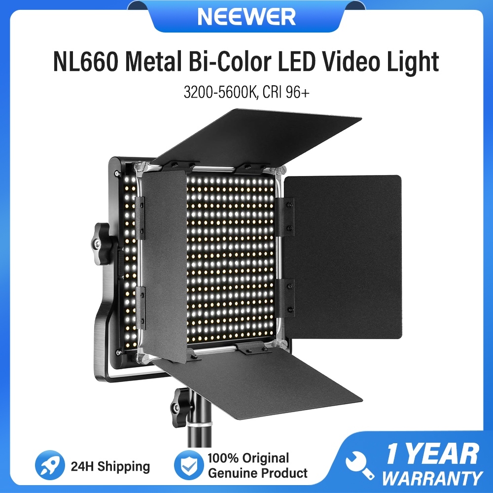 NEEWER NL660 3200-5600K Bi-Colour LED Video Lights with Dimmable 660 ...