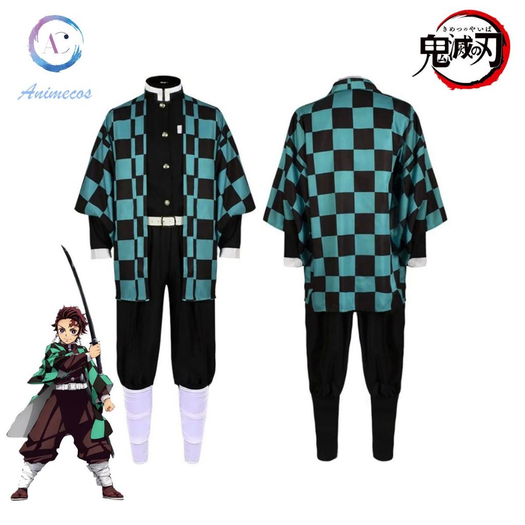 Anime Demon Slayer Cosplay Costume Kamado Tanjiro Costume For Kids ...