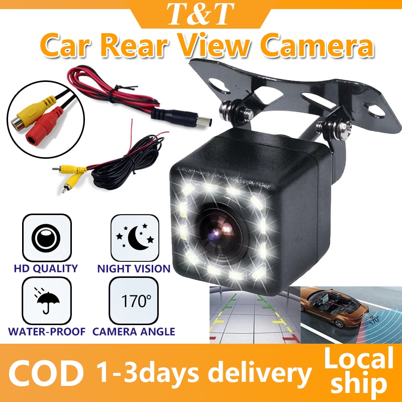 Car Reverse Rear View Camera 12 LED 170 Degree Wide Angle Water Proof ...