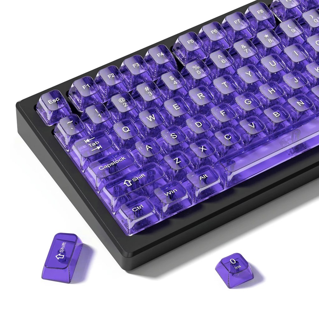 Womier Transparent Purple Iceberg MDA Profile 115 Keys Shine Through ...