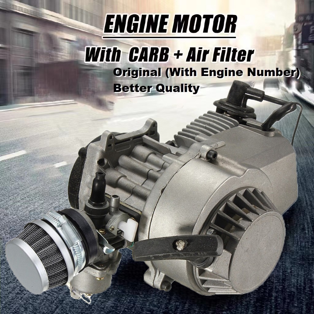49cc 2 Stroke Engine Motor Complete Set With Carburetor Air Filter Pull ...