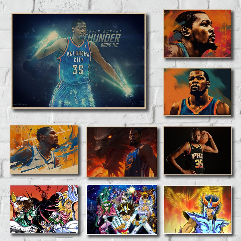 Kevin Durant Kraft Paper Poster: Showcasing the Elegance of an NBA ...