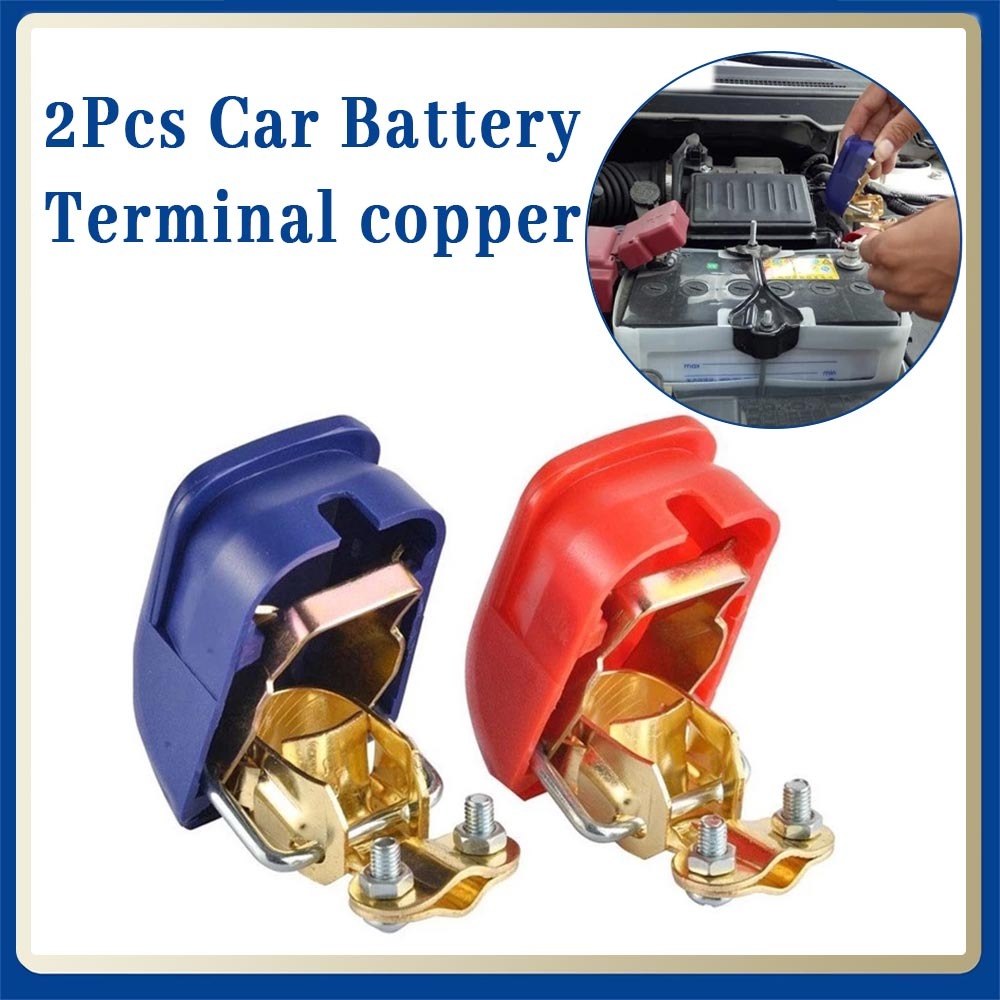1 PAIR Heavy Duty Car Battery Terminal Clip Copper Quick Release ...
