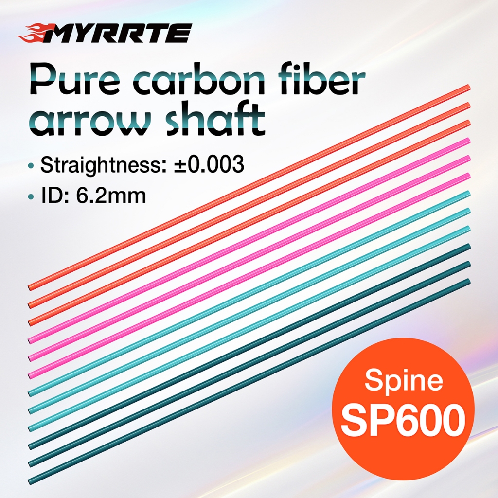 MYRRTE 12Pcs 31" ID6.2mm Pure Carbon Arrow Shaft SP600 Handmade DIY ...