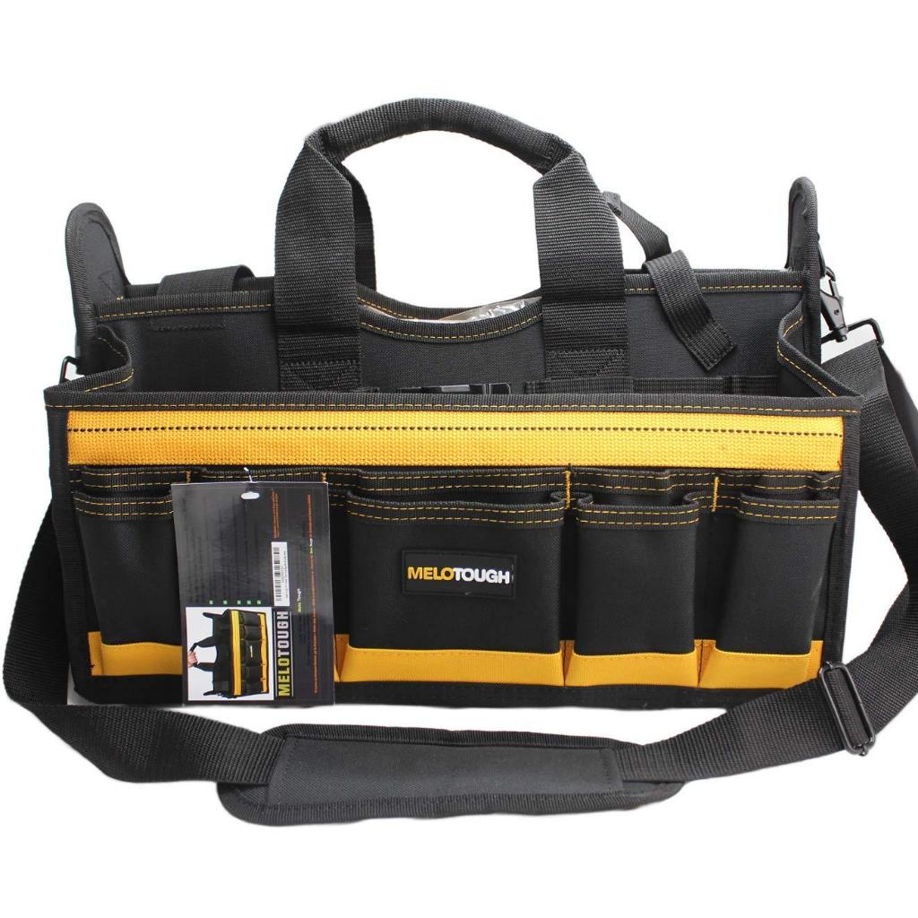 MELOTOUGH Electrician Tool Bag with shoulder strap 17 inch, HAVC Tool ...