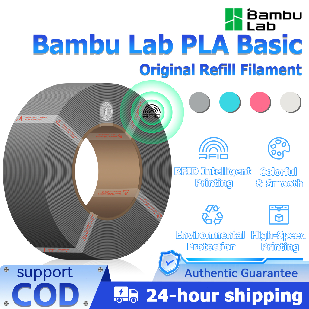 Bamboo Lab 3D Printer Refill PLA Basic Filament 1.75mm Accuracy +/- 0 ...