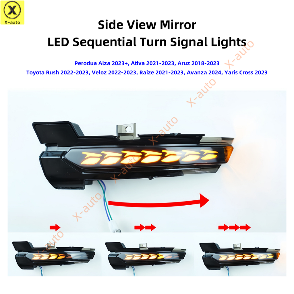 Side View Mirror LED Sequential Turn Signal Lights Compatible with ...