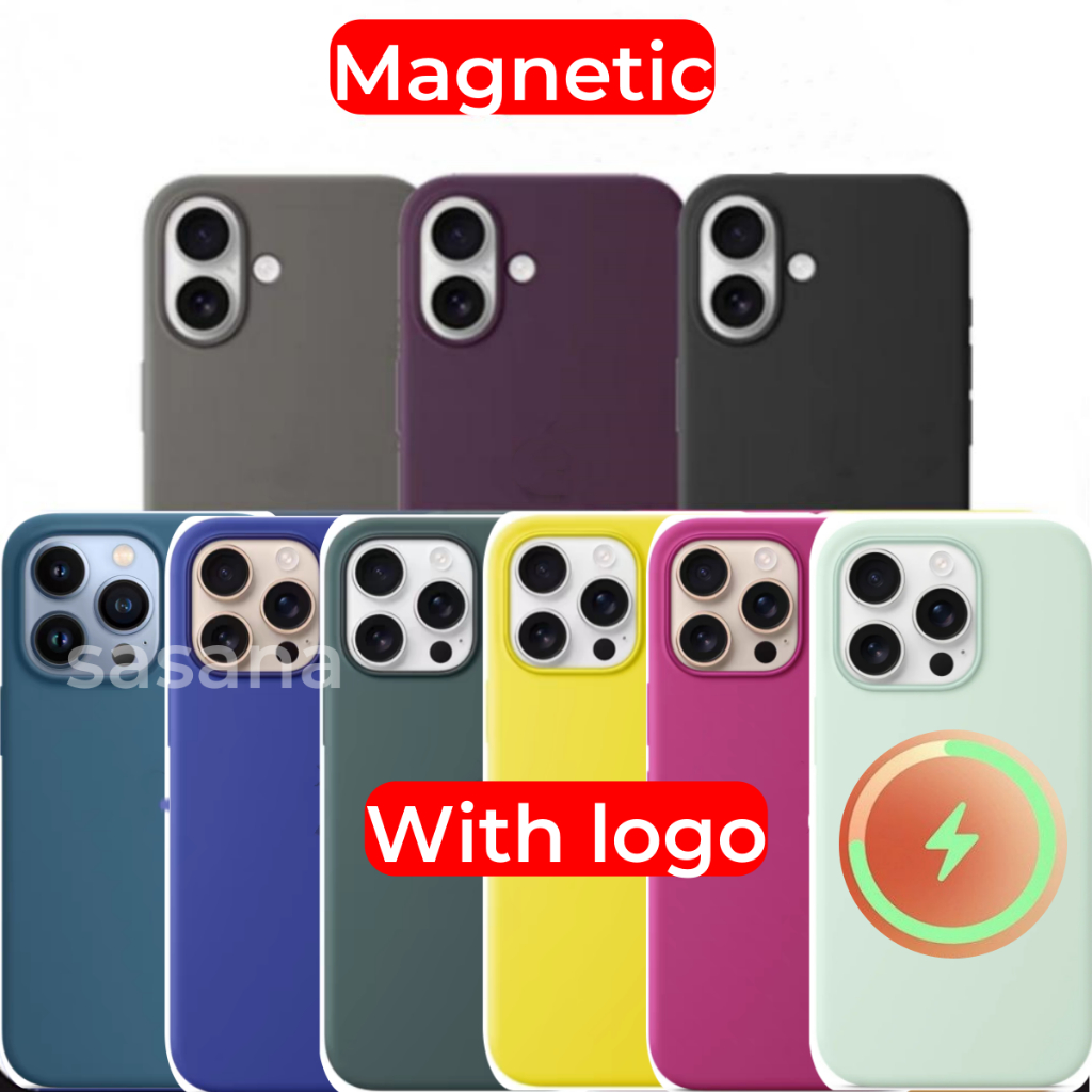 Magnetic Liquid Silicone for iphone 16/15/14/13/12/ Pro Max/plus mini ...