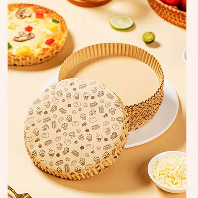 50/100 PCS Pizza Paper Tray Baking Oil Paper Bread Tray Greaseproof ...