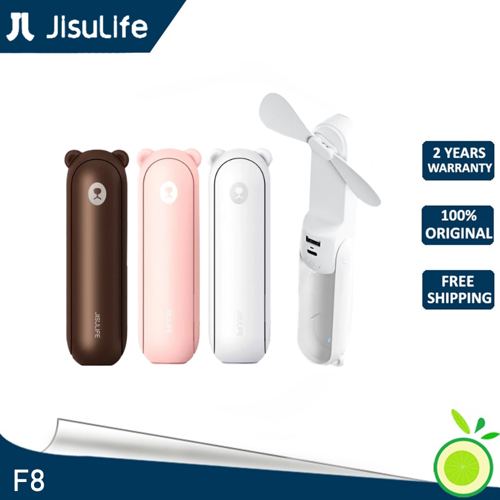 JISULIFE Handheld Fan Life8 Mini Fan Rechargeable Portable Handy USB Pocket Personal Cooling ...