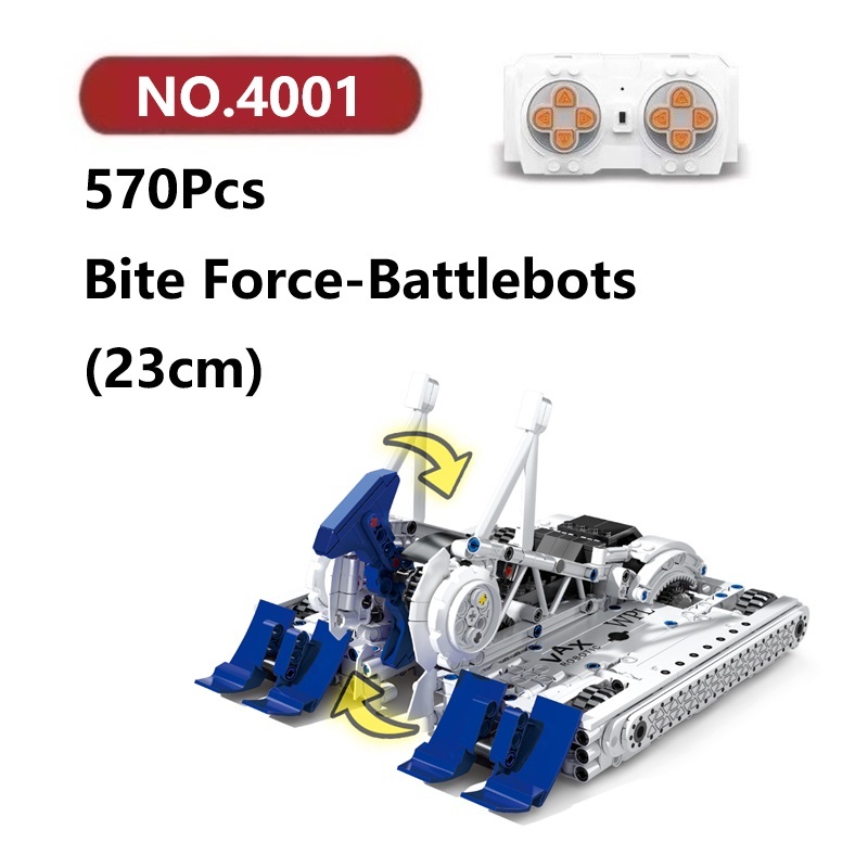 Bite Force RC Battlebots Robot Wars Building Blocks 570 Pcs Tec ...