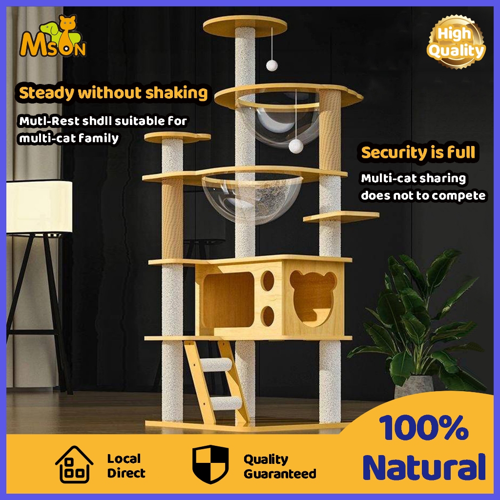 📢Ready Stock📢 Cat Crawler Spacecraft Cat Nest Cat Tree Integrated Small ...