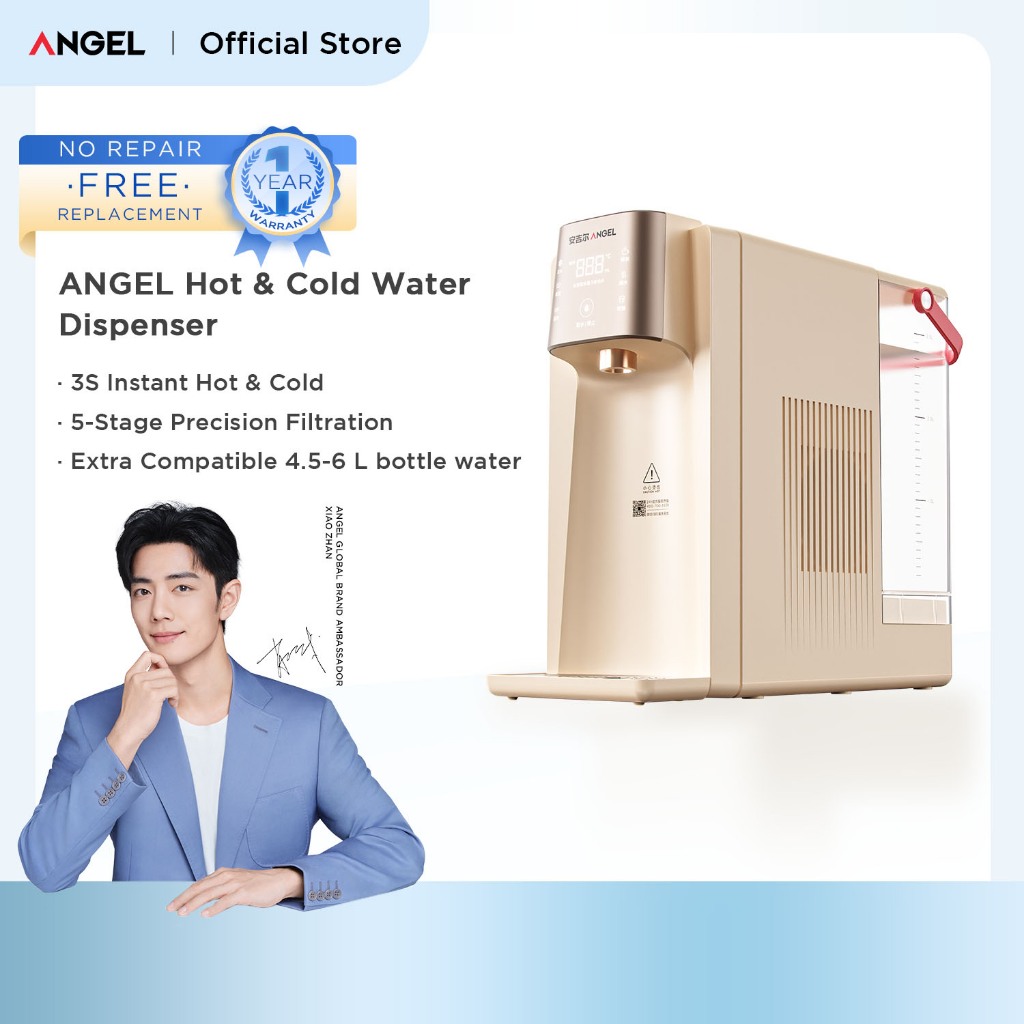 ANGEL Y3677 Countertop Water Dispenser Hot and Cold Integrated, 5-Stage ...