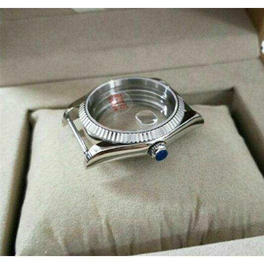 Vintage 36MM Date Fluted BEZEL Sapphire Glass Watch Case For ETA 2824 ...