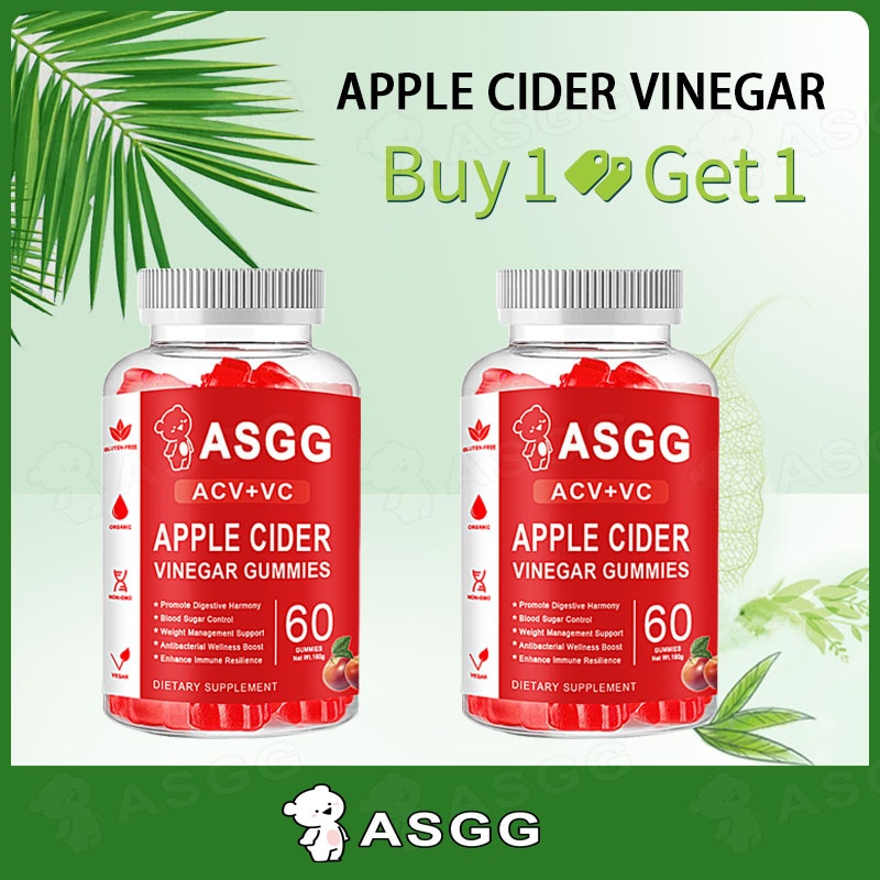 ASGG Apple Cider Vinegar Gummies Fat Buster Detox For Weight Loss ...