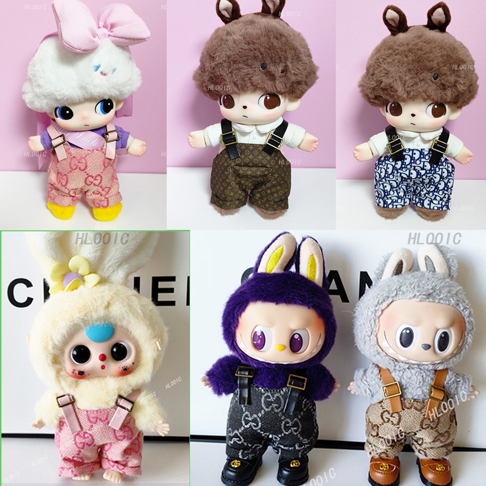 Doll suspender pants for DIMOO World 15cm 17cm Labubu clothes Baby ...