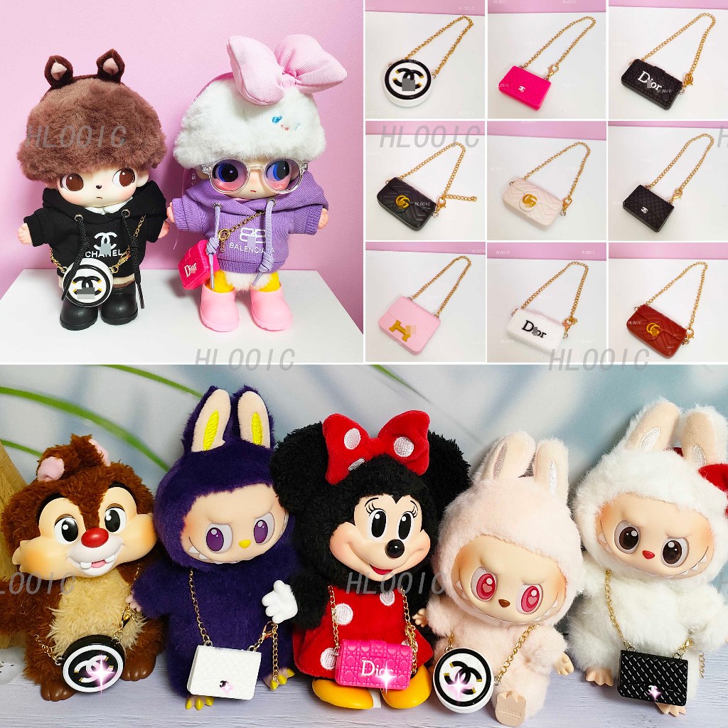 Doll Bag for 15cm 17cm Labubu V1 V2 V3 & DIMOO WORLD Disney Chip and ...