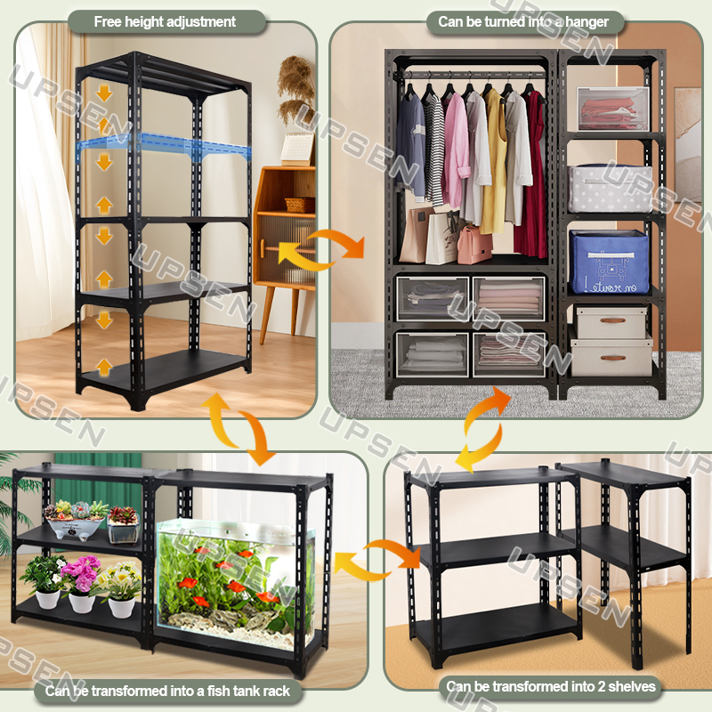 3/6 Tier Metal Boltless Rack Home kitchen Store Storage Rack Warehouse ...