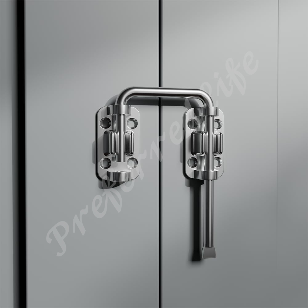 Stainless steel 90°/180° door latch, punch-free door buckle, anti-theft ...