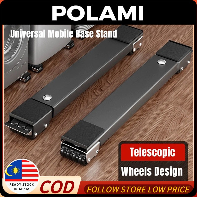 【2 PCS】🔥Washing Machine Stand Adjustable Roller 500KG Rotate Furniture ...