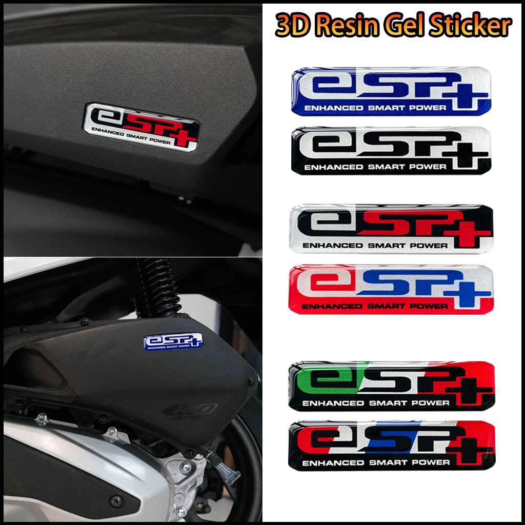 Honda ESP emblem 3D Resin Gel Sticker 1 Pair Motorcycle Body Fender ...