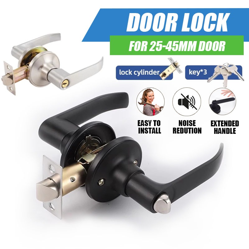 25-45mm Tombol Pintu Bilik Aluminum Alloy Door Lock Tombol Pintu Rumah ...