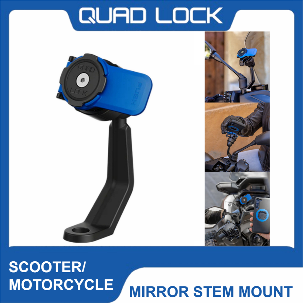 Quad Lock Scooter/Motorcycle - Mirror Stem Mount phone Mount for ...
