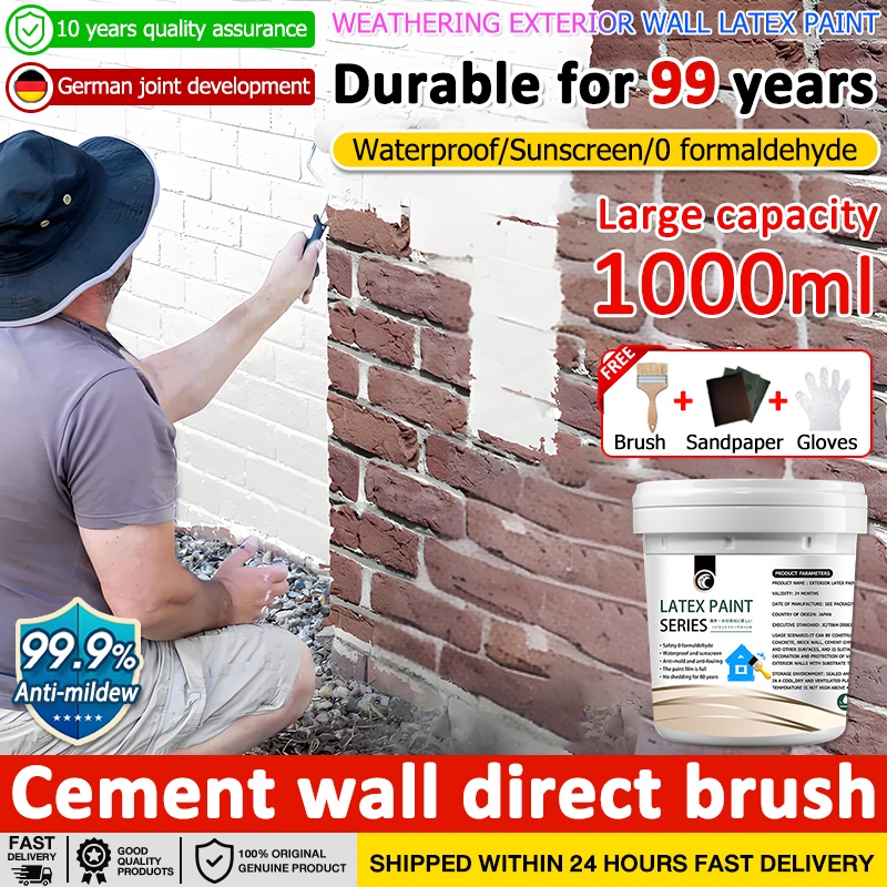 [24 hours delivery] cat dinding luar rumah 1000ml 0formaldehyde wall ...