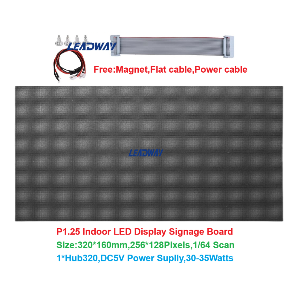 P1.25 Indoor Full Color Led Wall Screen Panel LED Display LED Signage ...