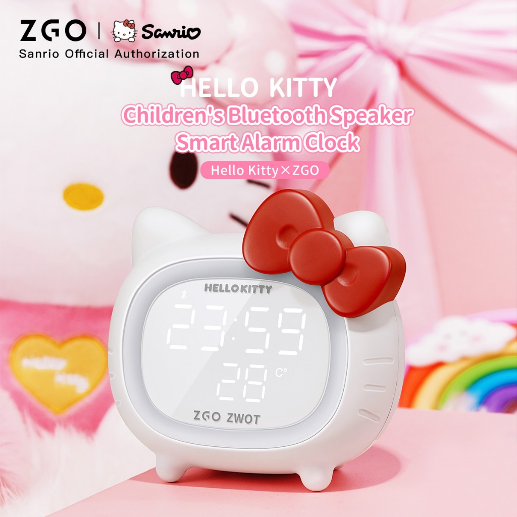 ZGO Sanrio HelloKitty Kids Students Bluetooth Alarm Clock Cute Silent ...