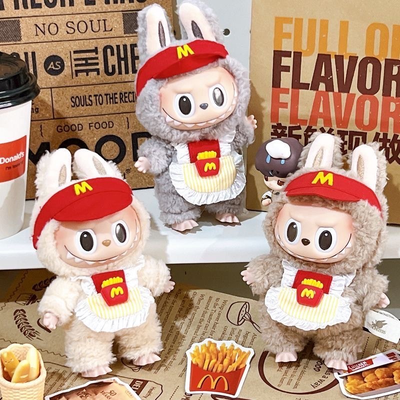 Labubu clothes Labubu V1V2 McDonald's Waiter Clothes Accessories ...