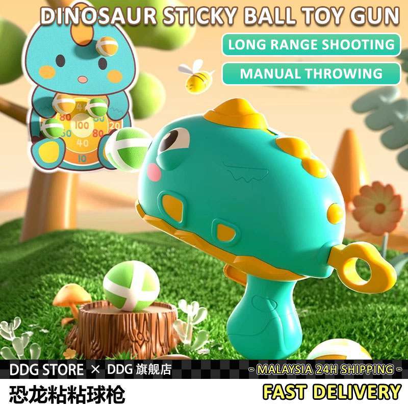 Baby Toy Dinosaur Sticky Ball Gun Sticky Ball Dart Educational Toys for ...