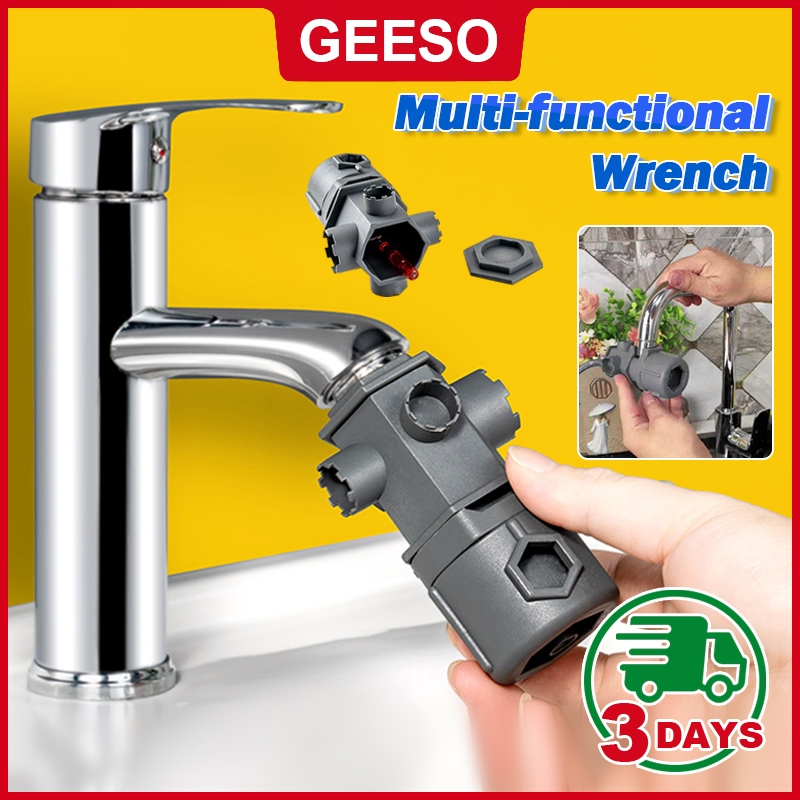 GEESO Kitchen Bathroom Faucet Repair Wrench Multifunctional Repair Tool ...