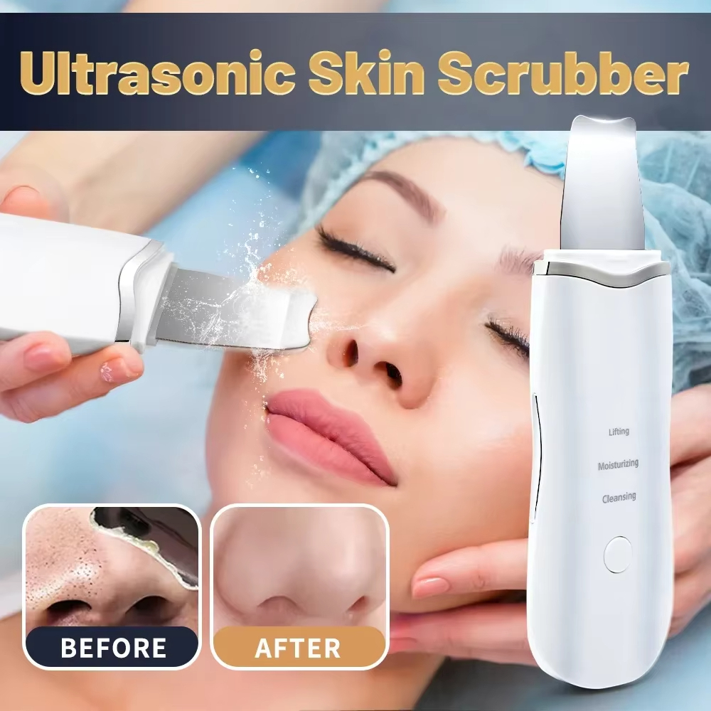 Ultrasonic Blackhead Remover Skin Scrubber Deep Cleaning Pore Whitening ...