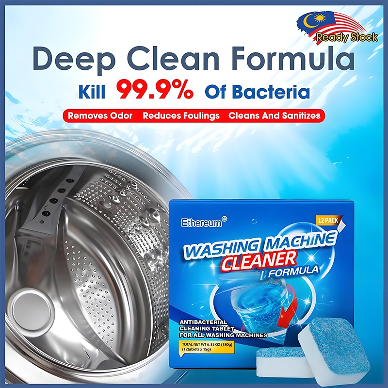 [Ready Stock] 12 pcs Washing Machine Cleaner/Washing Machine Cleaning ...
