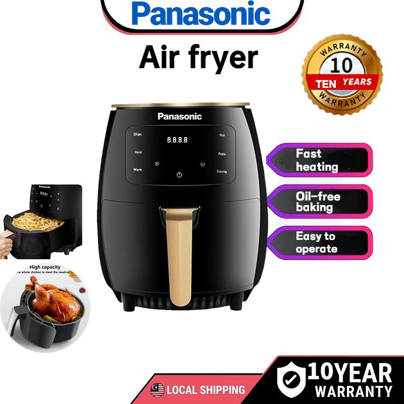 Ready stock【10-year warranty】 Panasonic 6L Air Fryer Everyone can fry ...