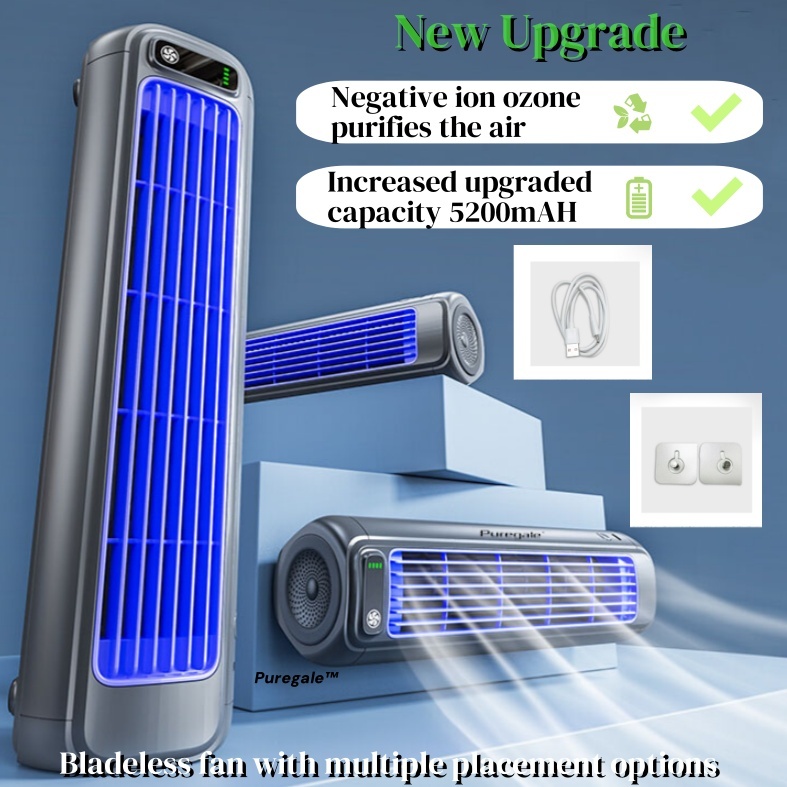 [New upgrade]Circulating air fan built-in negative ion ozone purifying ...