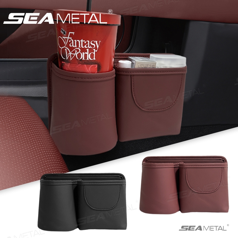 SEAMETAL Car Door Cup Holder Storage Bag Multi-functional Car Seat Back ...